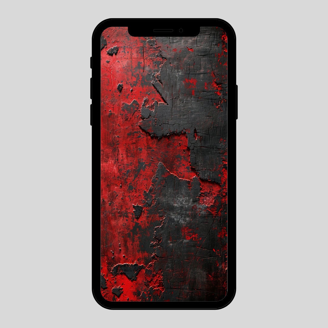 Red and Black Fusion Phone Wallpaper, Bold Color Harmony Phone ...