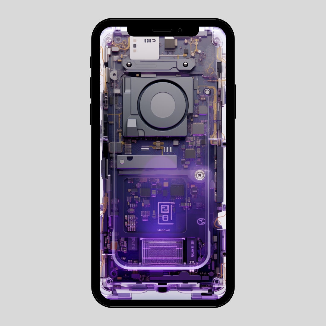 Realistic 3D Electronic Circuit Phone Wallpaper, Technological Phone ...