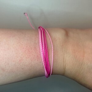 Pink Aesthetic Friendship Bracelet, Movie Fan Gift, Pink String ...