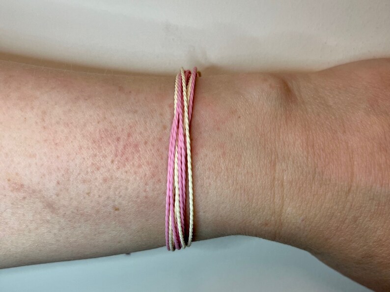 Pink Aesthetic Friendship Bracelet, Movie Fan Gift, Pink String ...
