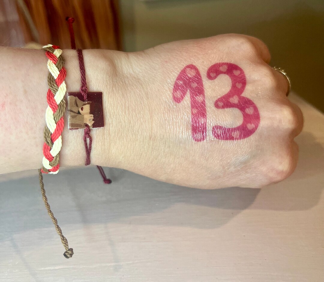 Taylor Eras Tour 13 Temp Hand Tattoo - Etsy