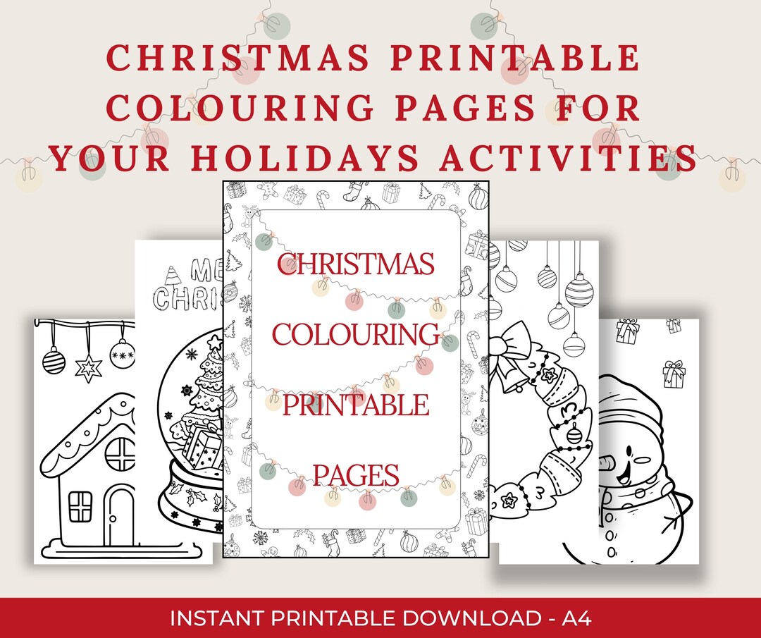 20 Christmas Colouring Pages for Kid's, Holiday Activities for Kids ...