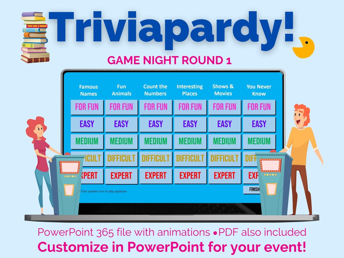 Jeopardy-like Game | Virtual Party Game | Trivia Night | Quiz Show ...