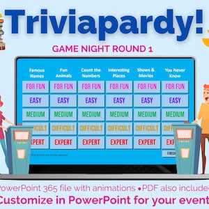 Jeopardy-like Game | Virtual Party Game | Trivia Night | Quiz Show ...