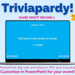 Jeopardy-like Game | Virtual Party Game | Trivia Night | Quiz Show ...