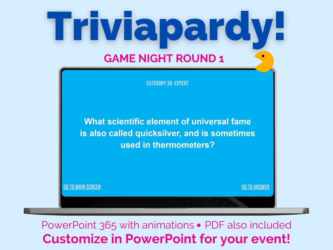Jeopardy-like Game | Virtual Party Game | Trivia Night | Quiz Show ...