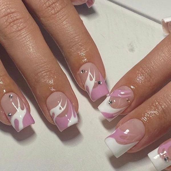 Y2k Nails Short - Etsy