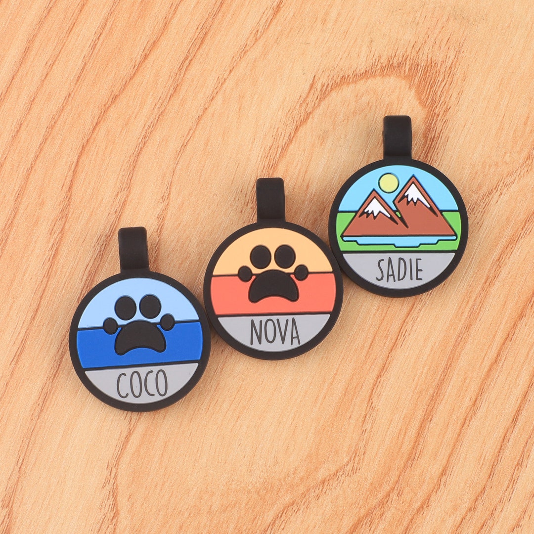 Personalized Silicone Pet ID Tag, Custom Name Dog Tag, Unique Puppy ...