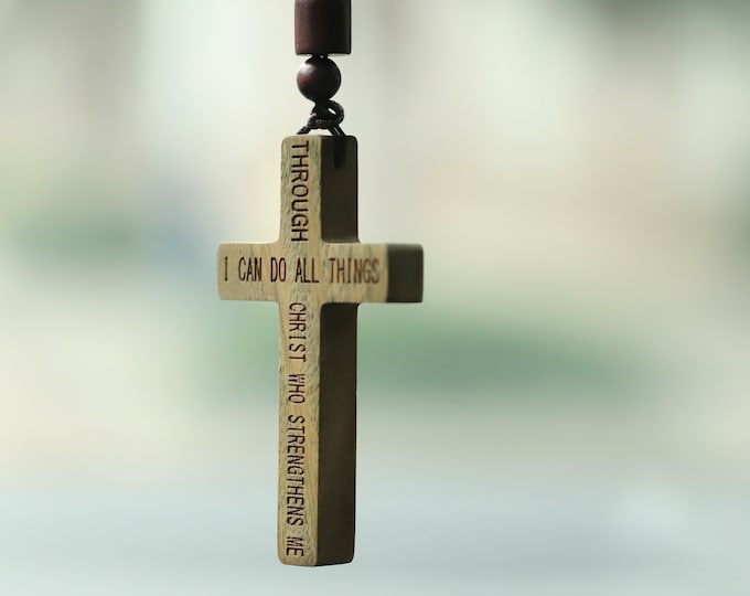 Cross Car Mirror Hangers | Christian Cross Hanging Ornament | Polymer ...