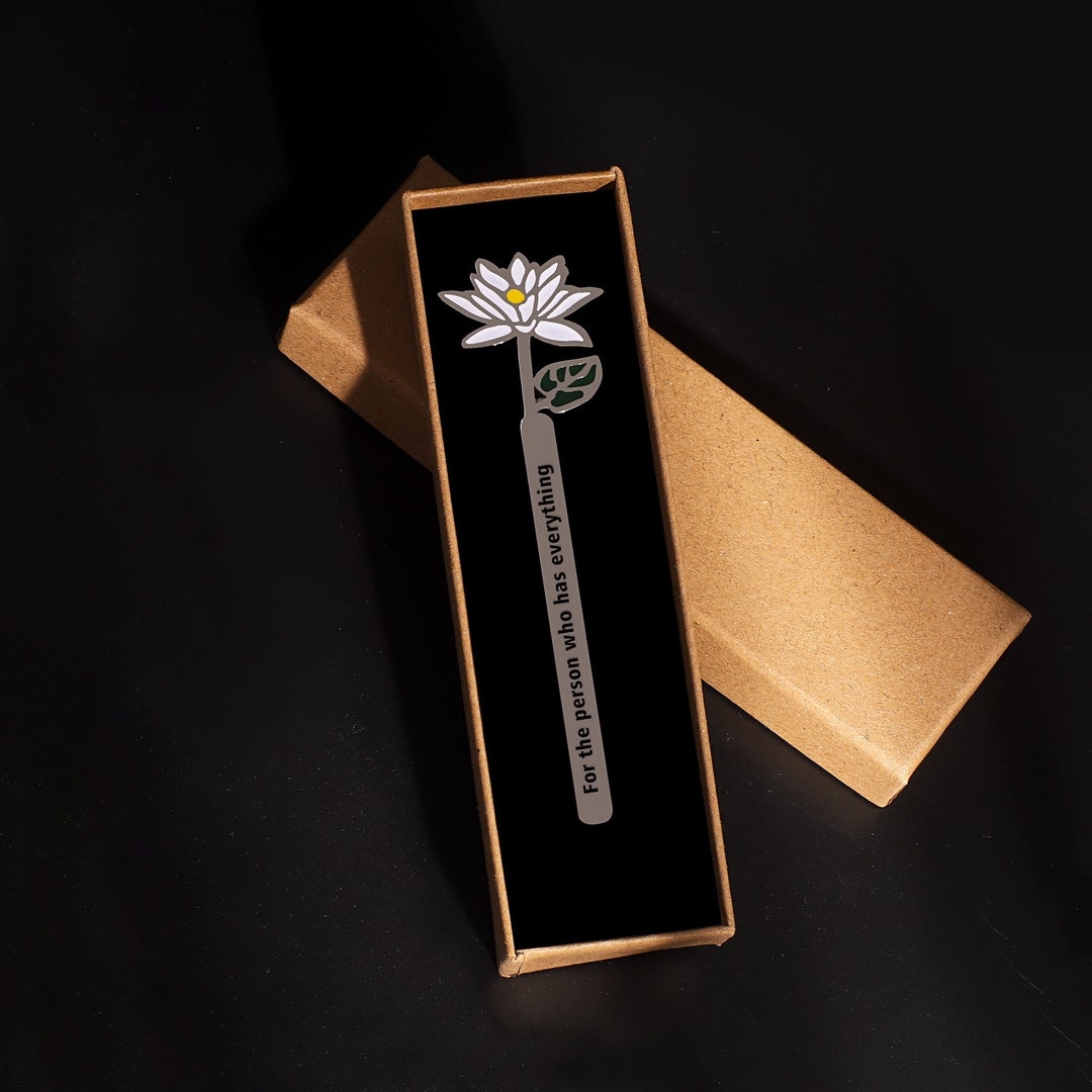 Custom Birth Flower Metal Bookmark, Inspirational Bookmarks, Birthday ...