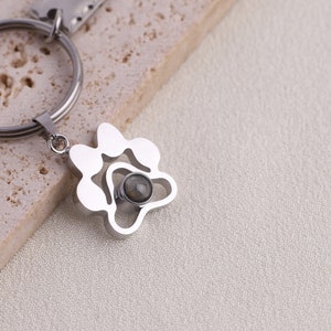 Personalized Pet Projection Photo Keychain, Pet Loss Gift, Custom Name ...