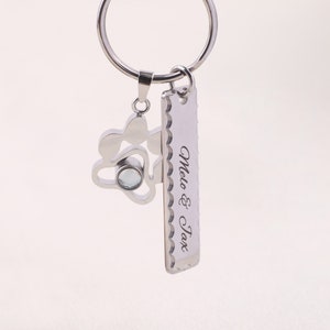 Personalized Pet Projection Photo Keychain, Pet Loss Gift, Custom Name ...