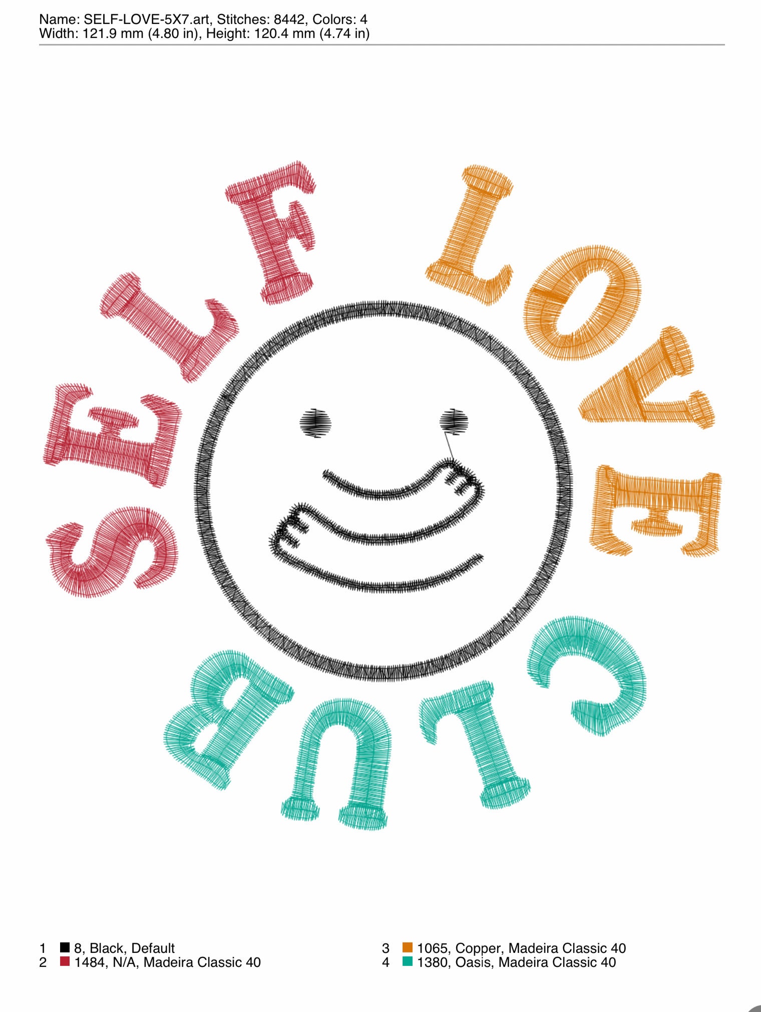 Self Love Club - Embroidery Design, Trendy Embroidery, Instant Download ...