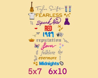 Taylor Album Instant Download Embroidery File - Etsy