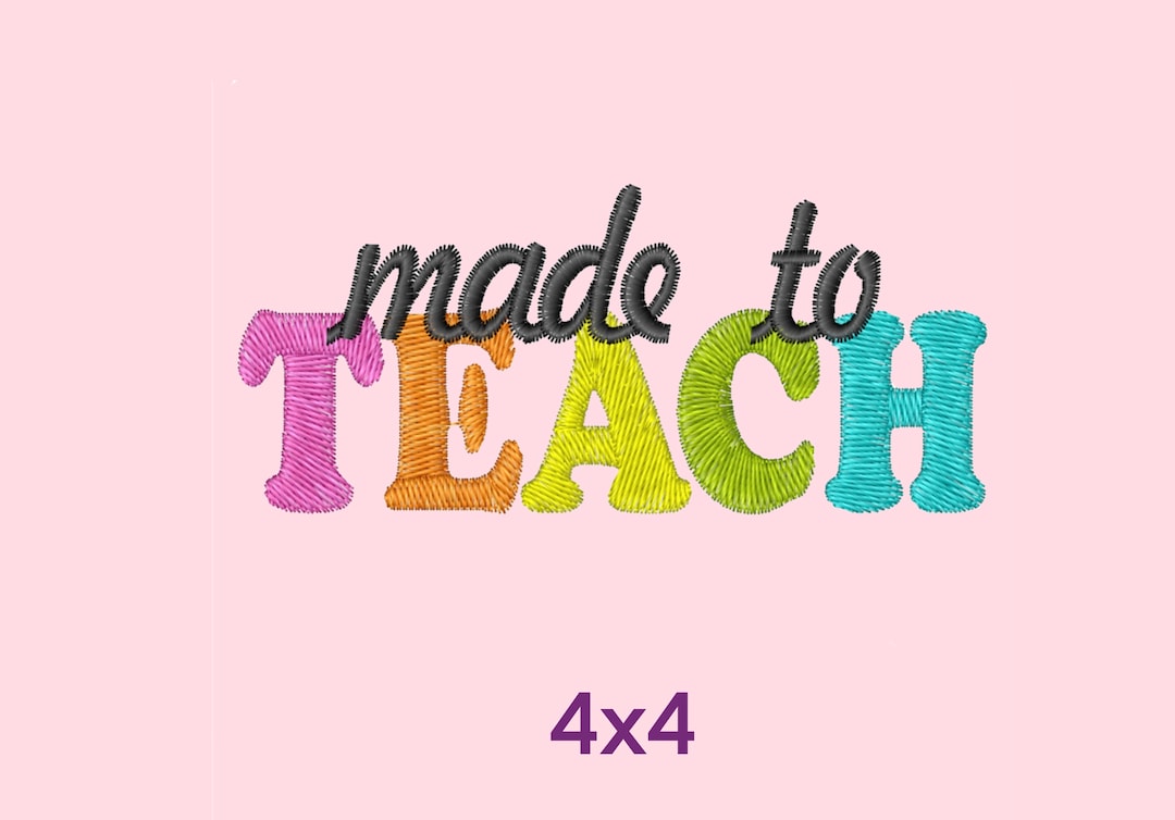 Teacher - Embroidery Design, Trendy Embroidery, Instant Download ...