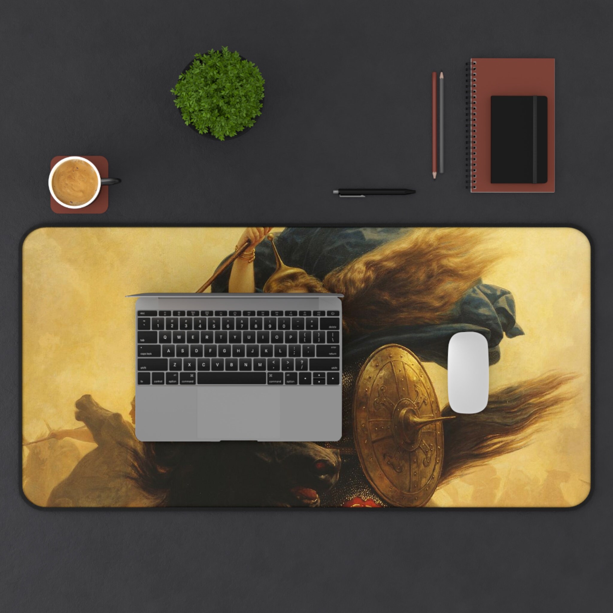 Valkyrie Desk Mat, Norse Mythology Art Mouse Pad XXL, Warrior Woman ...