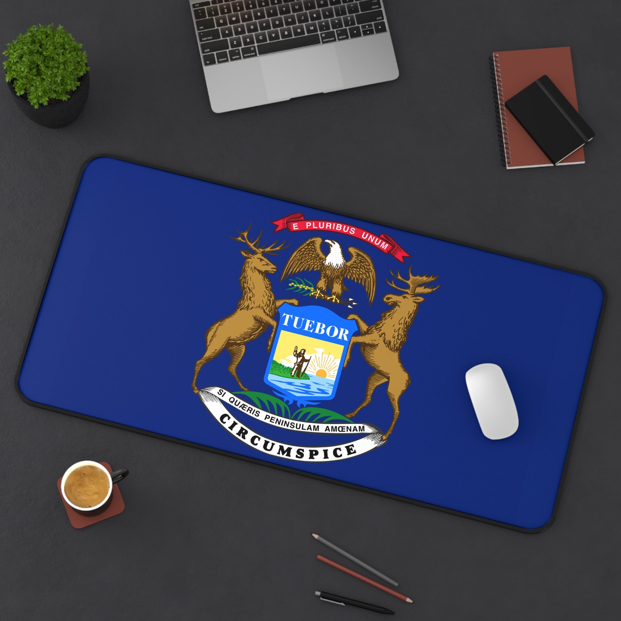 Flag of Michigan Desk Mat the Great Lake State Mouse Pad XXL - Etsy