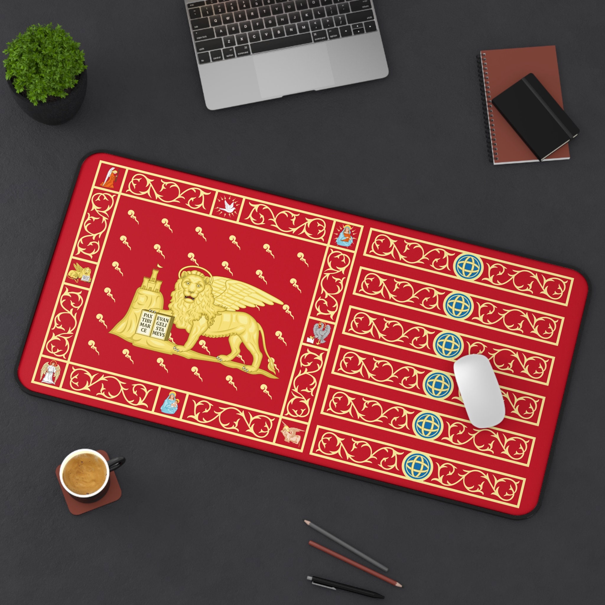 Venice Flag Desk Mat: St. Mark Banner XXL Mouse Pad - Etsy