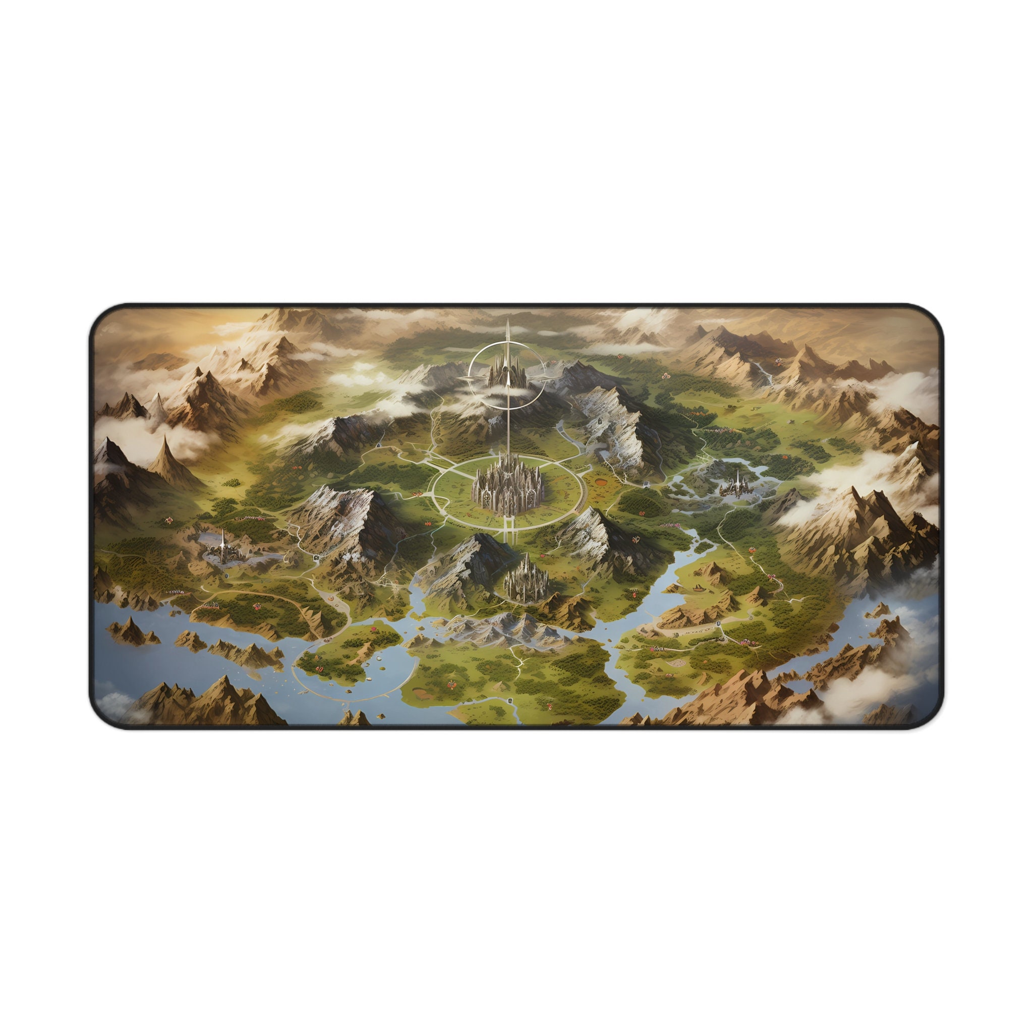 Fantasy Realm Map Desk Mat, FRP Setting Anti-slip Mouse Pad XXL, Role ...
