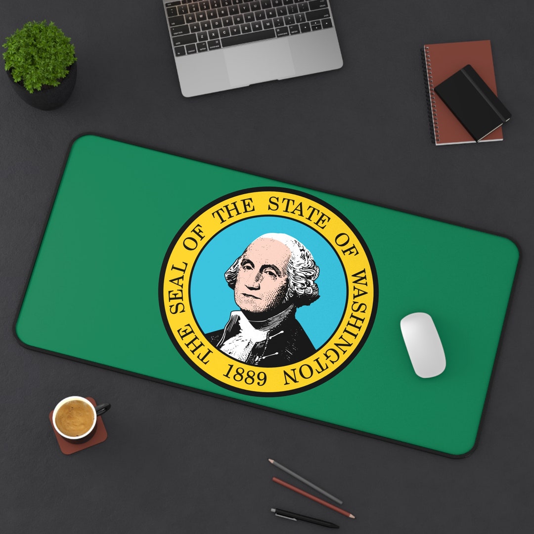 Flag of Washington Desk Mat, the Evergreen State Mouse Pad XXL, Anti ...