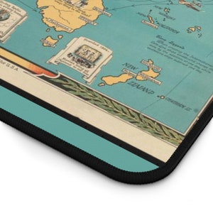 Map of the World United Desk Mat, Pictorial World Peace Mousepad XXL ...