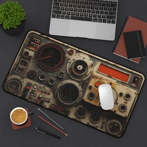 Retro Sci-fi Control Panel Desk Mat: Anti-slip Spaceship Mousepad - Etsy