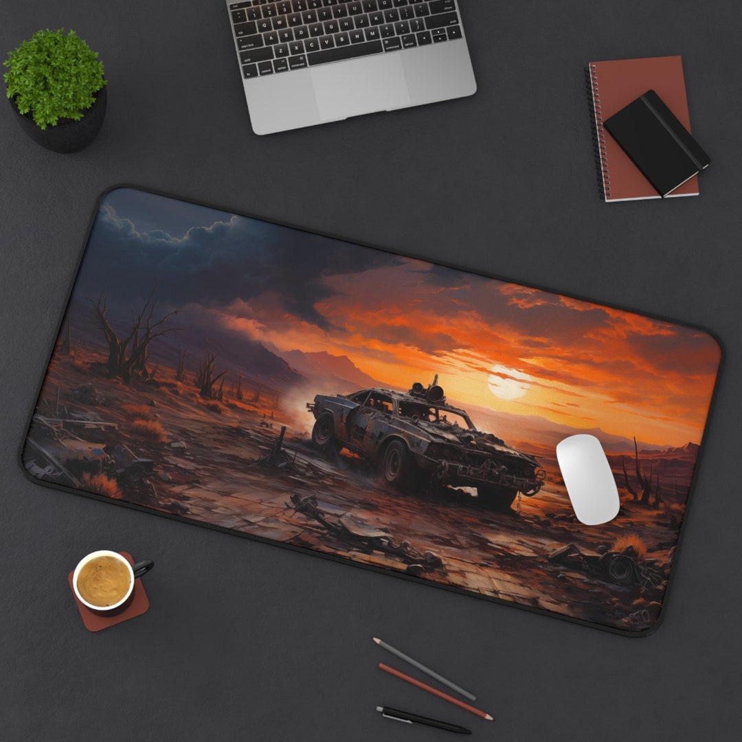 Post-apocalyptic Desk Mat, Road Warrior Mouse Pad XXL, Anti-slip Gaming ...