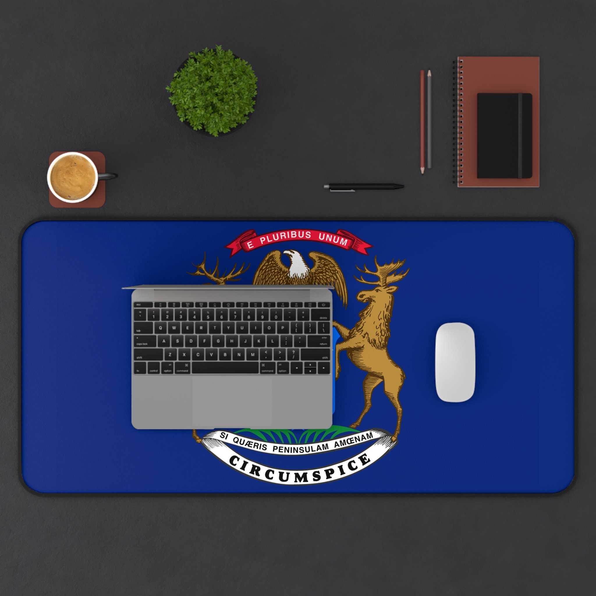 Flag of Michigan Desk Mat the Great Lake State Mouse Pad XXL - Etsy