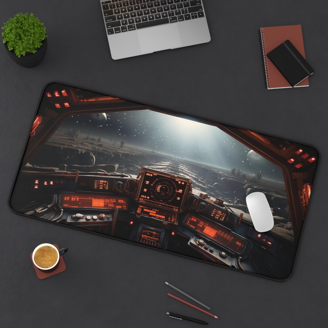 Spaceship Cockpit Desk Mat, Pov Sci-fi Mousepad XXL, Anti-slip FPS ...