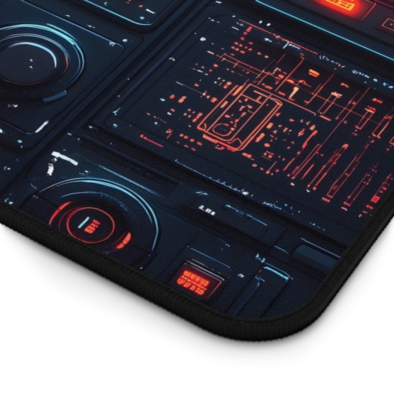 Retro Sci-fi Control Panel Desk Mat, Spaceship Controls Mouse Pad XXL ...