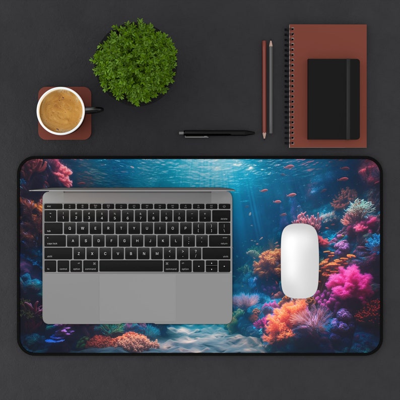 Underwater Desk Mat, Coral Reefs Sea Creatures Mouse Pad XXL, Anti-slip ...