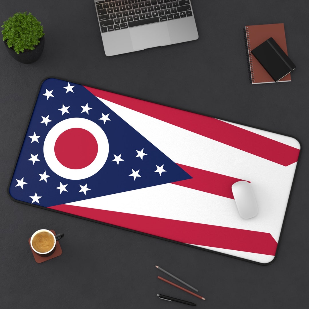 Flag of Ohio Desk Mat the Buckeye State Mouse Pad XXL - Etsy