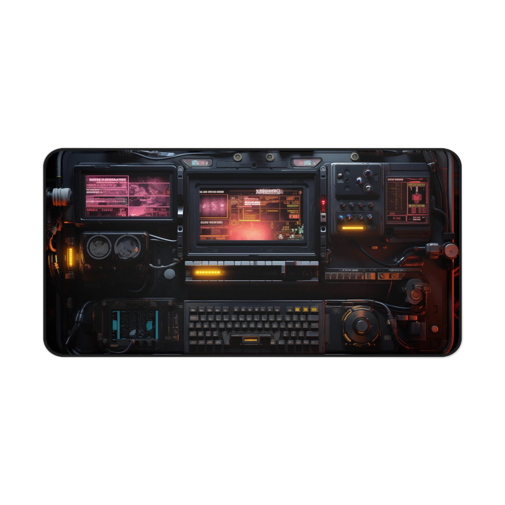 Hacker's Console Desk Mat, Cyberpunk HUD Mouse Pad XXL, Anti-slip ...