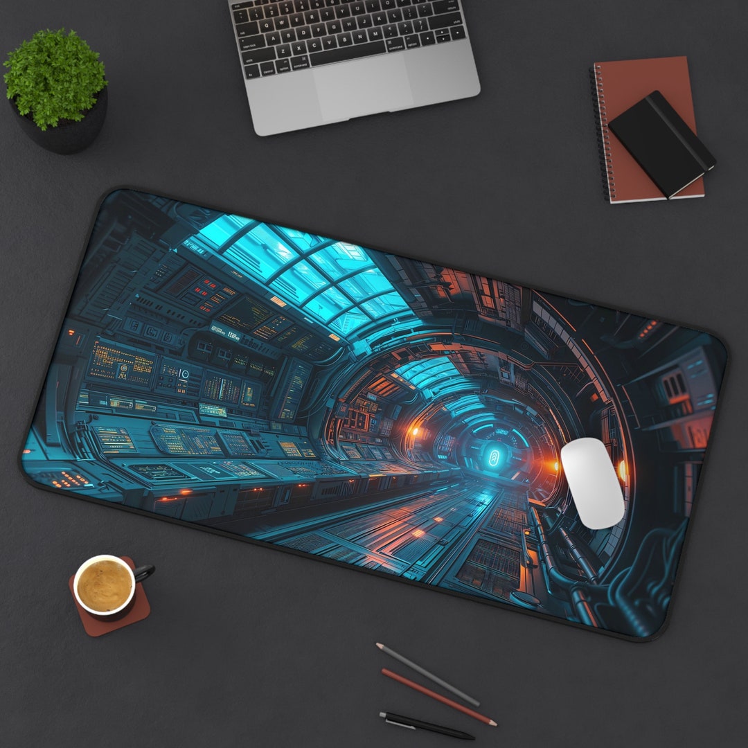 Spaceship Interior Desk Mat, Sci-fi Indoors Mouse Pad XXL, Anti-slip ...