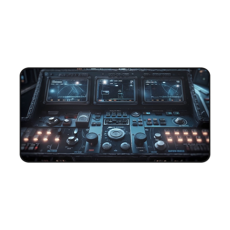 Spaceship Control Panel Desk Mat, Sci-fi Mouse Pad XXL, Anti-slip ...