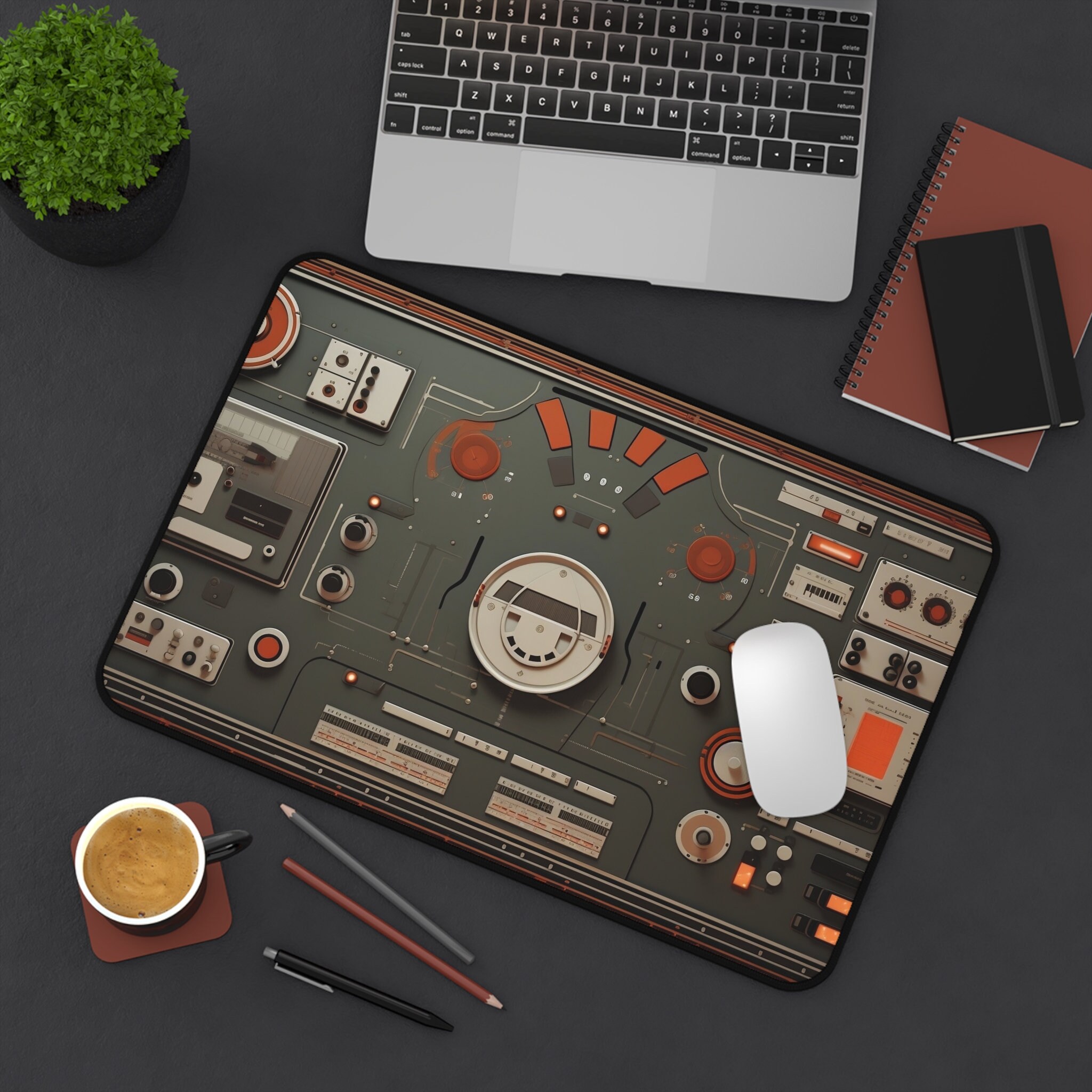 Retro Spacecraft Control Panel Desk Mat XXL Mousepad - Etsy