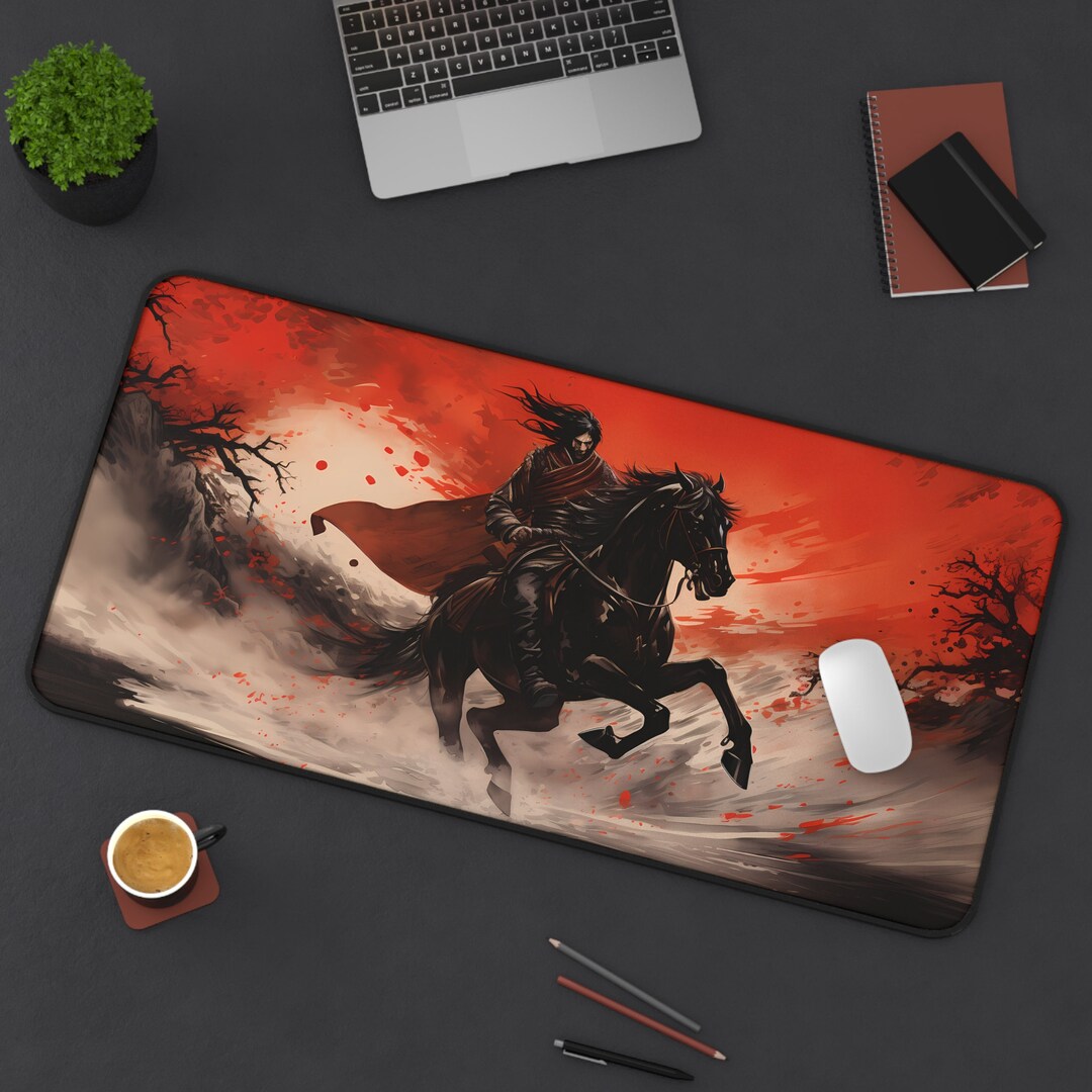 Ronin Desk Mat, Rogue Samurai Mouse Pad XXL, Japanese Art Anti-slip ...