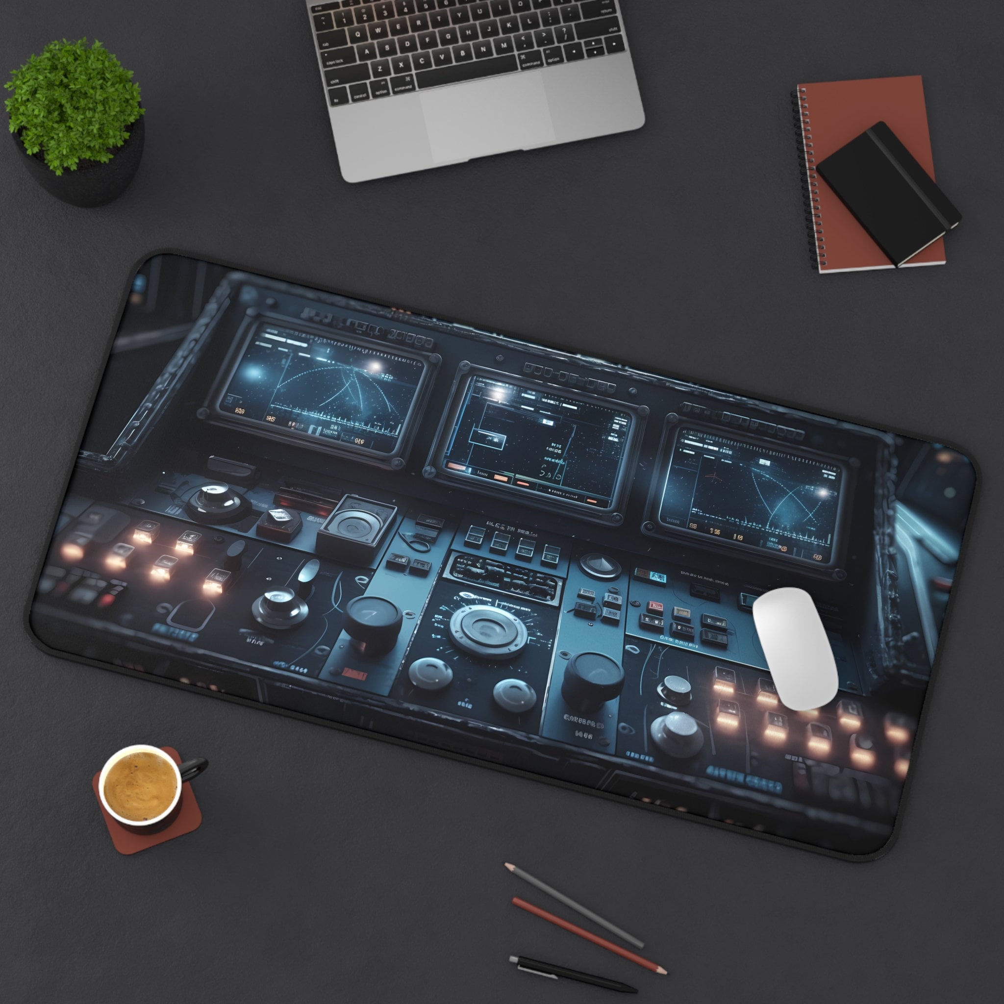 Spaceship Control Panel Desk Mat, Sci-fi Mouse Pad XXL, Anti-slip ...