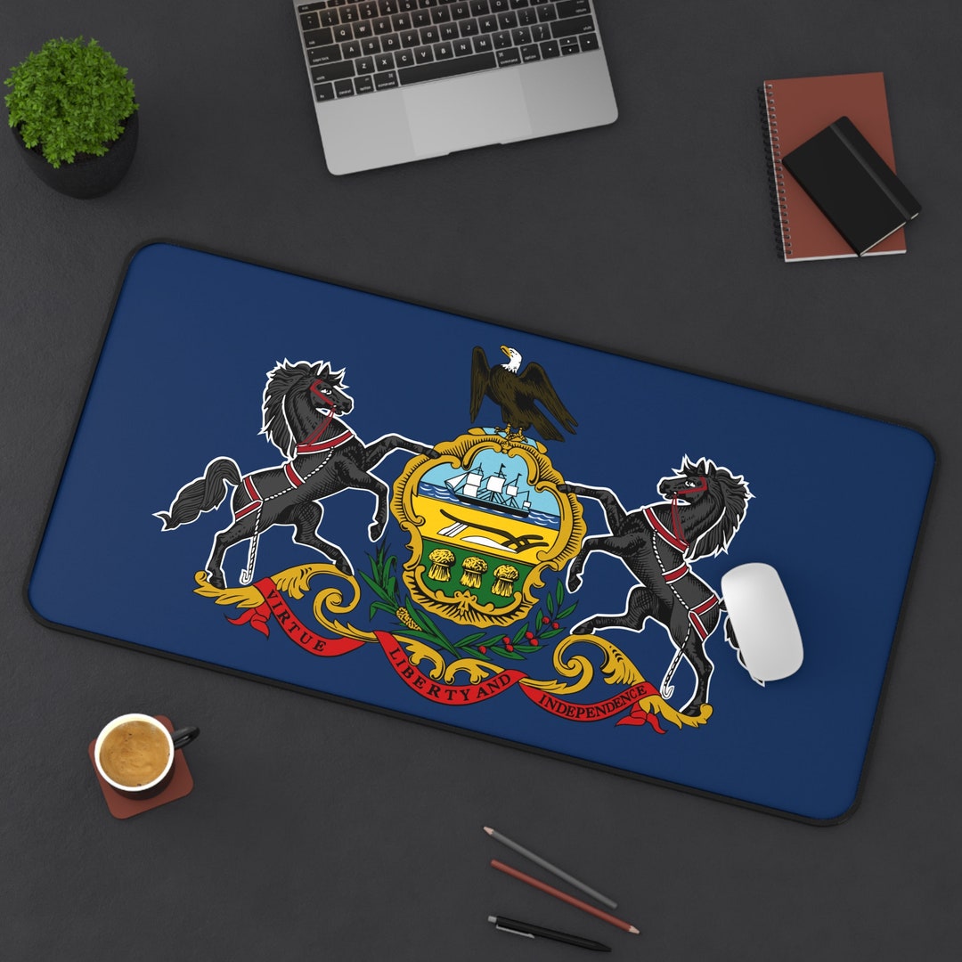 Flag of Pennsylvania Desk Mat Keystone State Mouse Pad XXL - Etsy