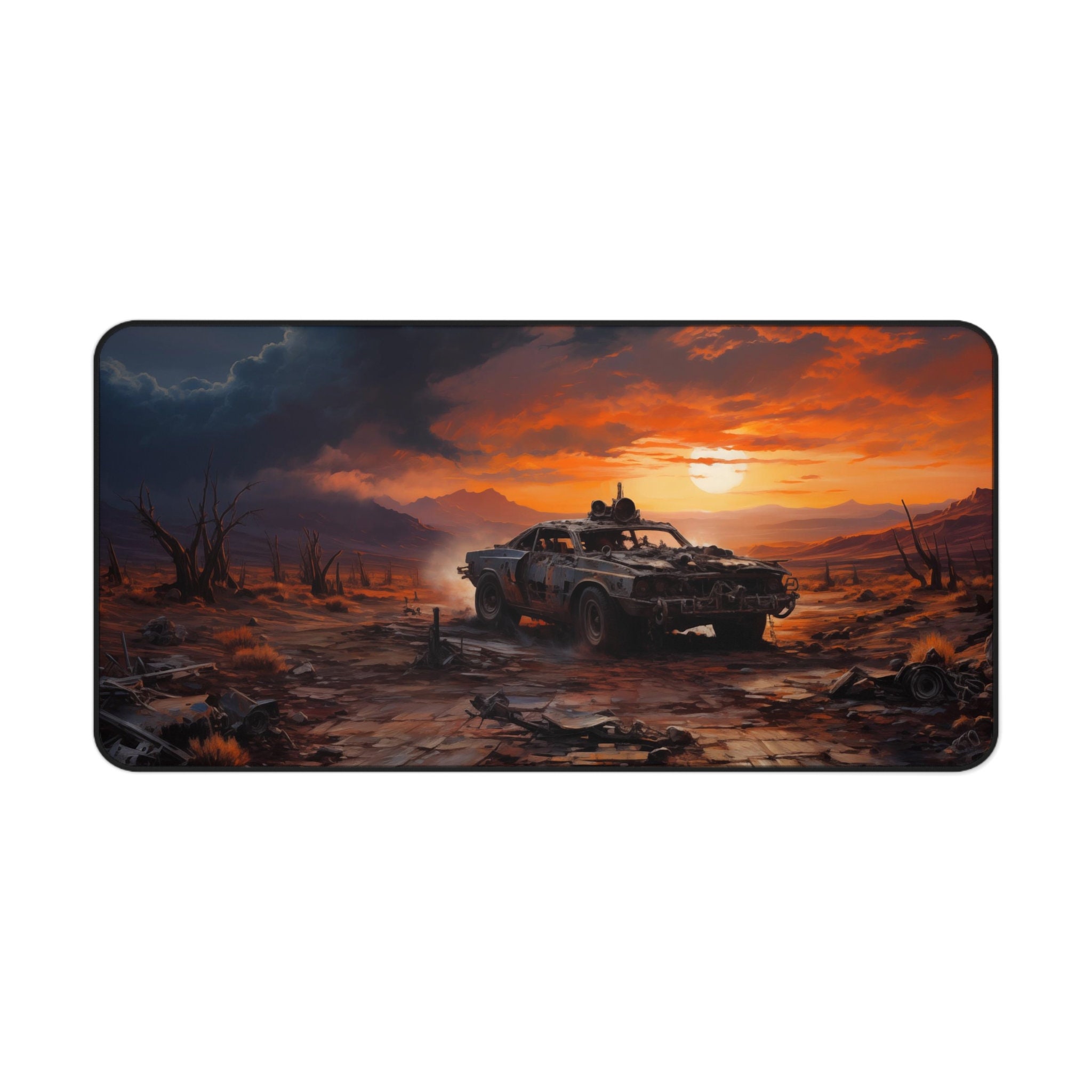 Post-apocalyptic Desk Mat, Road Warrior Mouse Pad XXL, Anti-slip Gaming ...