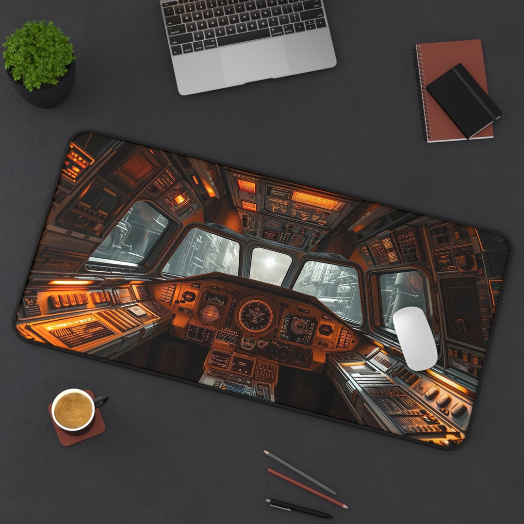 Retro Sci-fi Spaceship Cockpit Desk Mat: XXL Gaming Mousepad - Etsy