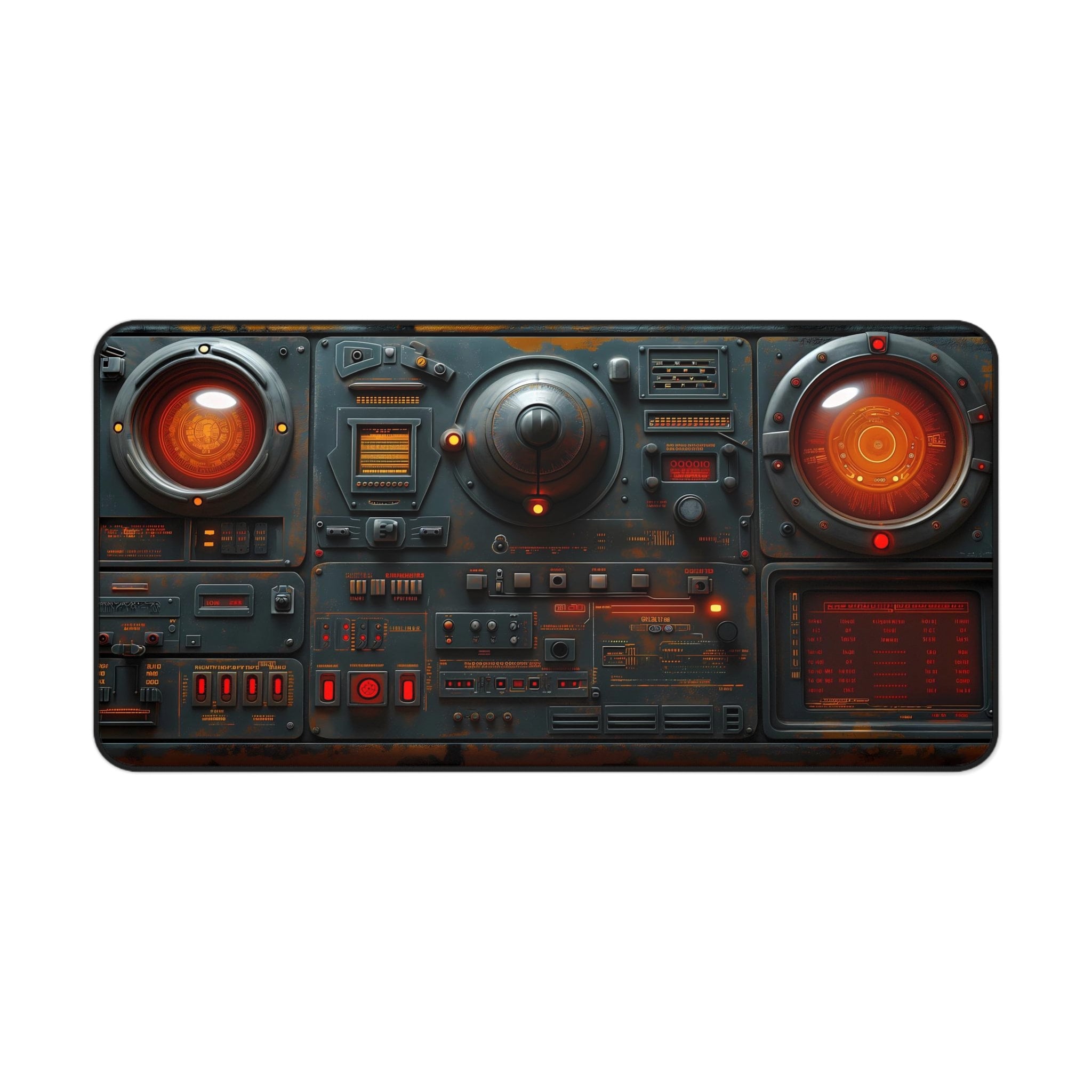 Retro Industrial Control Panel Desk Mat Machine Console XXL Mousepad ...