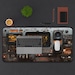 Retro Futuristic Control Panel Desk Mat Computer Console XXL Mousepad ...