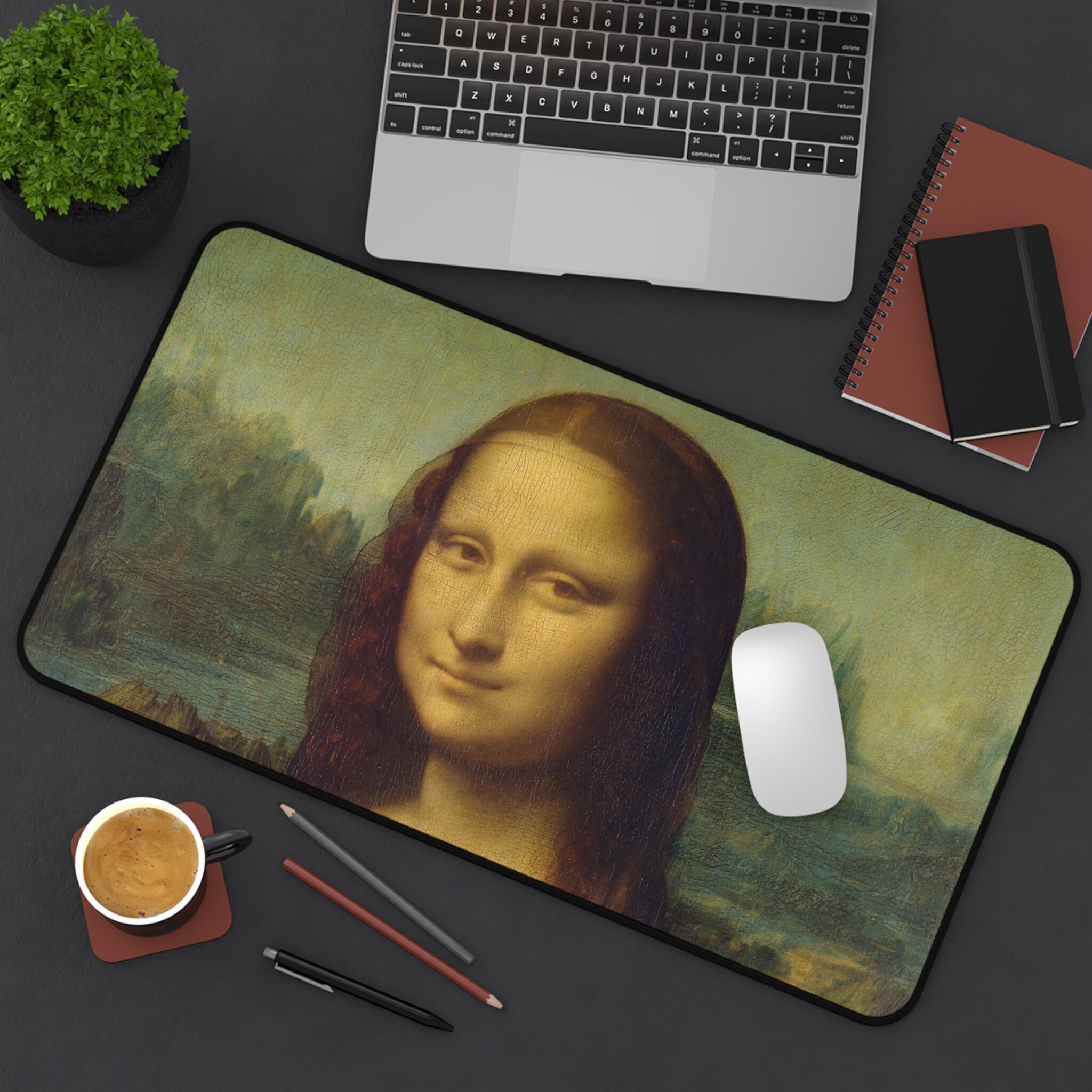 Mona Lisa Desk Mat, Leonardo Da Vinci Mousepad XXL, Anti-slip Gaming ...