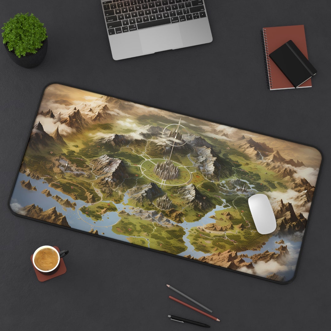 Fantasy Realm Map Desk Mat, FRP Setting Anti-slip Mouse Pad XXL, Role ...