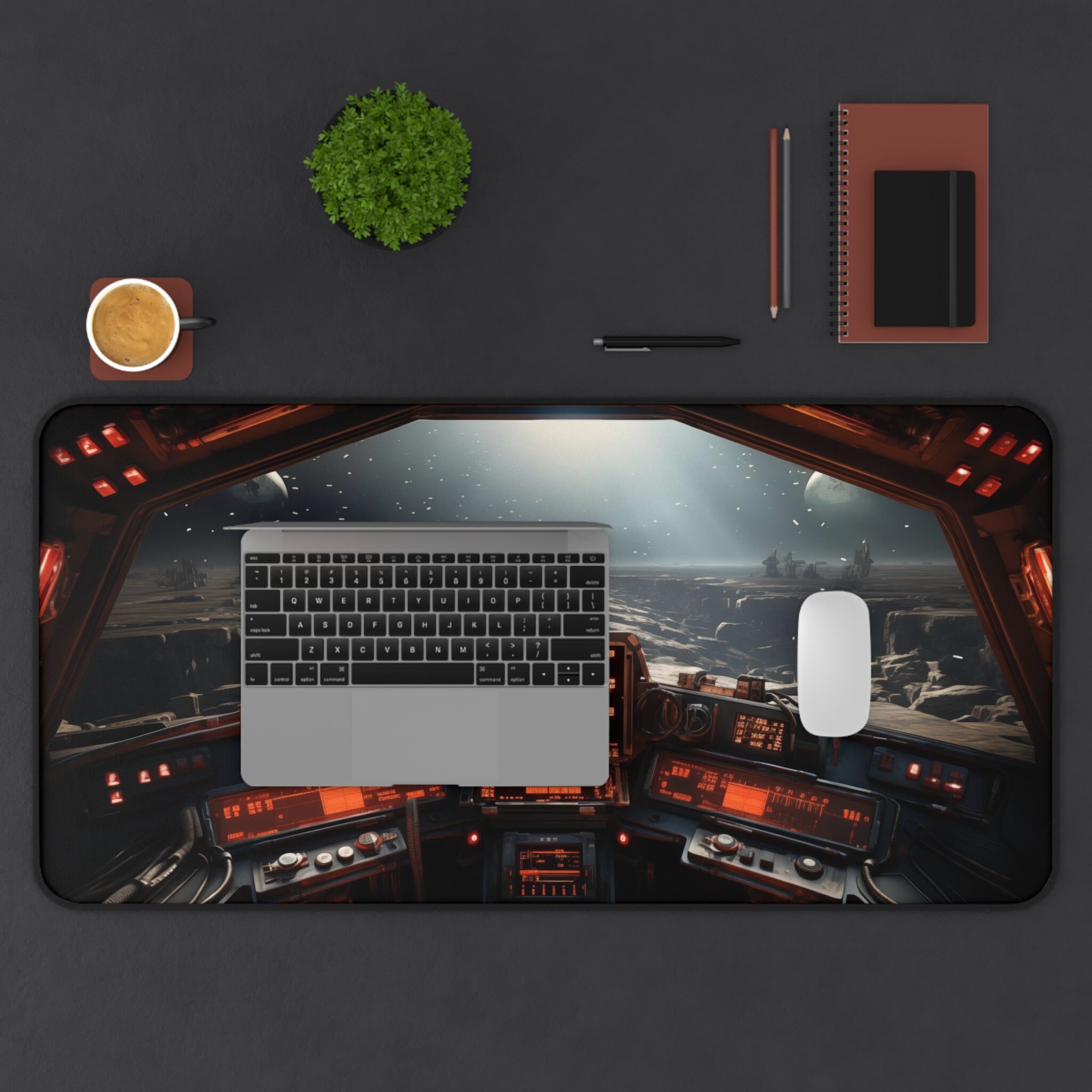 Spaceship Cockpit Desk Mat, Pov Sci-fi Mousepad XXL, Anti-slip FPS ...