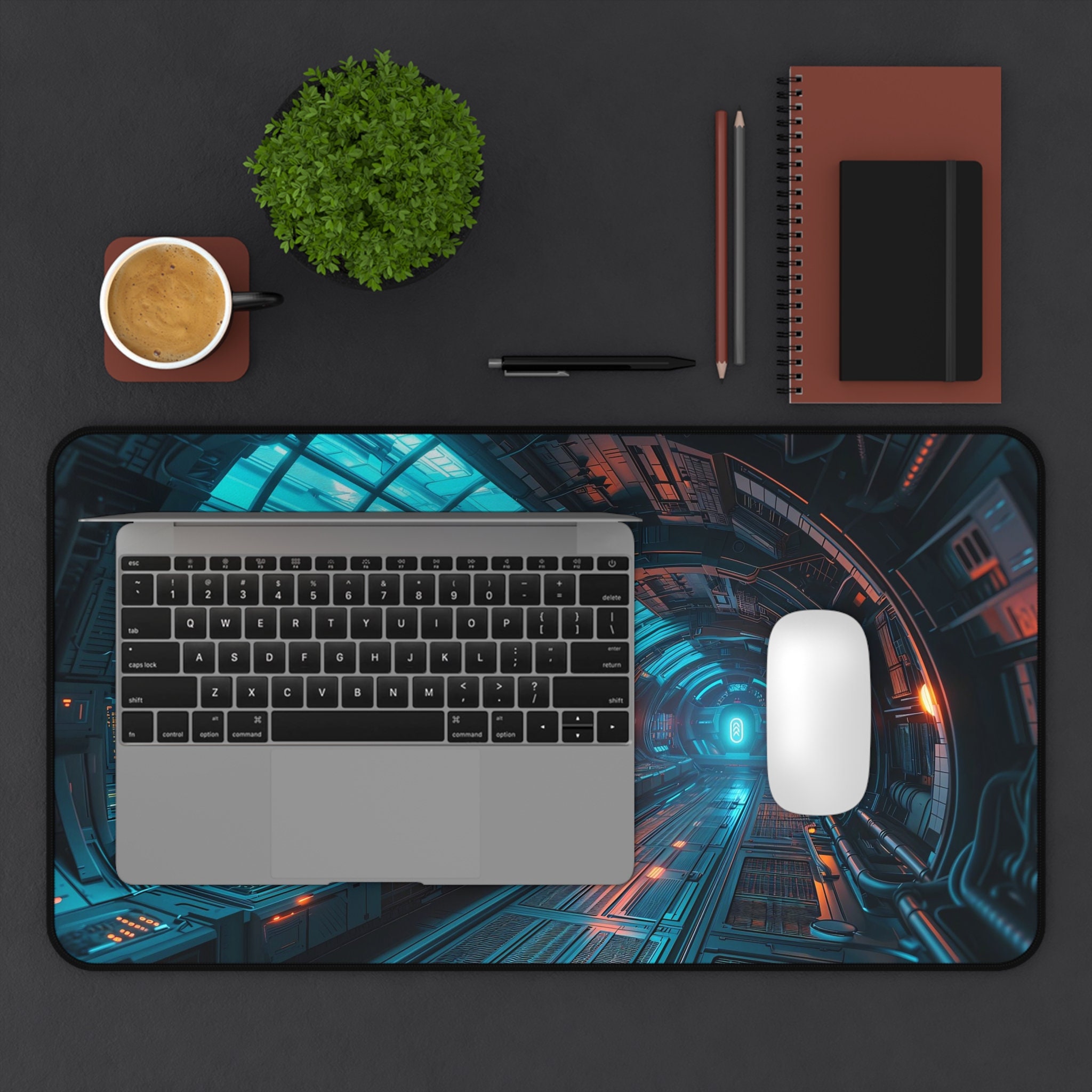 Spaceship Interior Desk Mat, Sci-fi Indoors Mouse Pad XXL, Anti-slip ...