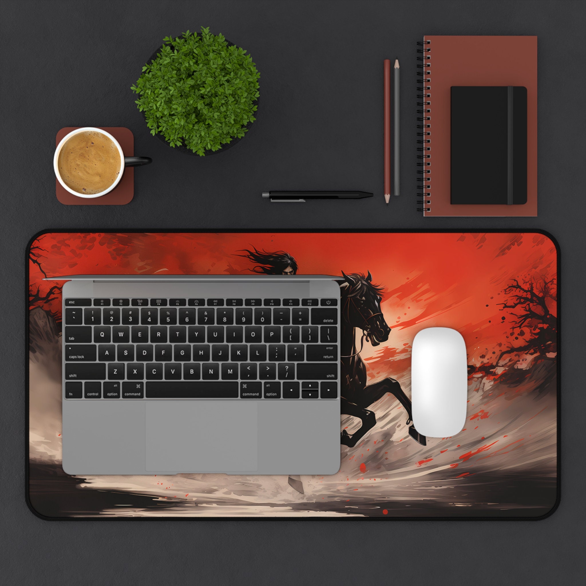 Ronin Desk Mat, Rogue Samurai Mouse Pad XXL, Japanese Art Anti-slip ...