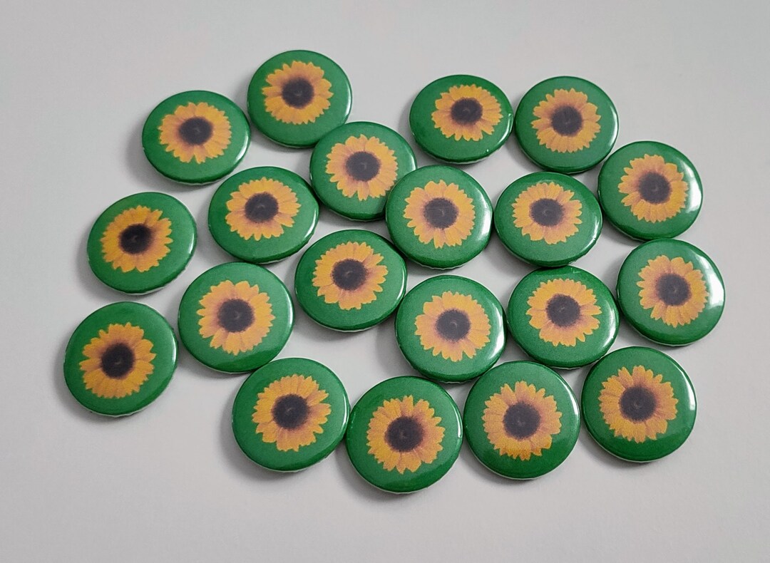 25mm Hidden Disability Sunflower Pin Badge - Etsy