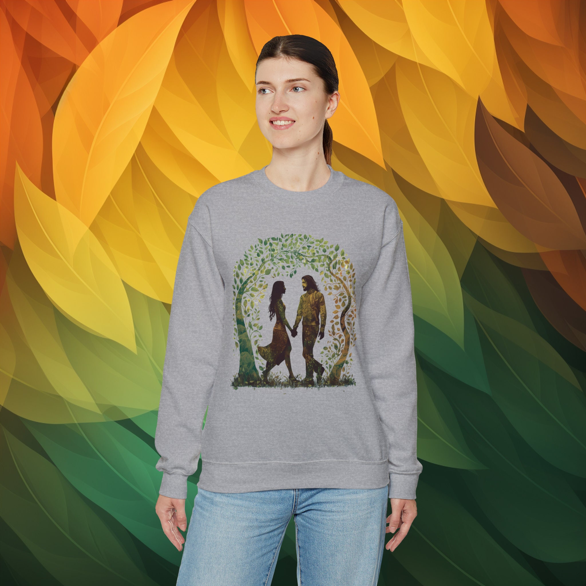 Adam and Eve Sweater Garden of Eden Sweater Male and Female - Etsy